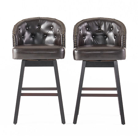 Click here for Ogden 2-pc. Upholstered Swivel Bar Stool  One Size... prices