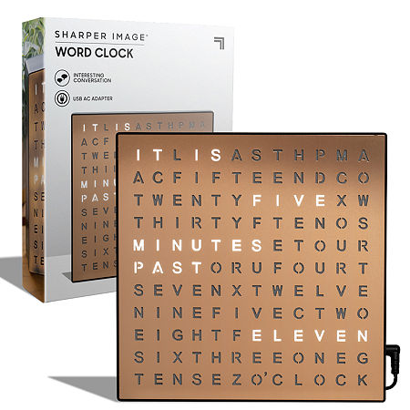 Click here for Sharper Image 8 Copper Electronic Word Clock with... prices