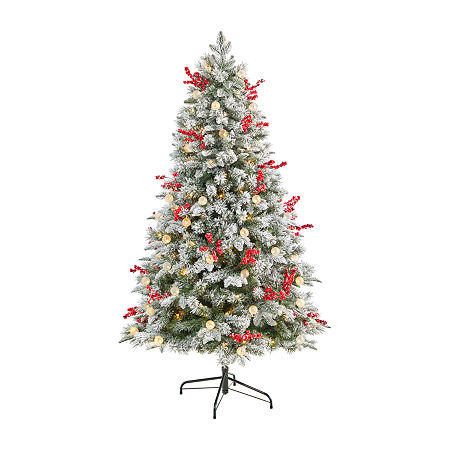 Click here for Nearly Natural 6 Foot Snow Tipped Flocked Fir With... prices