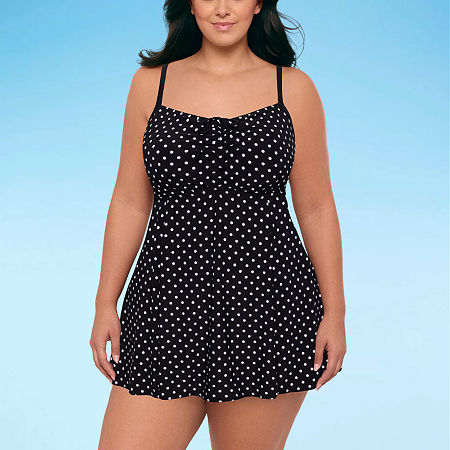 Click here for Sonnet Shores Womens Dots Plus Swim Dress  24w  Bl... prices