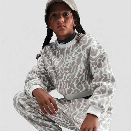 Click here for Nike Club Big Kid Girls Crew Neck Fleece Long Slee... prices