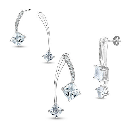 Click here for Womens Cubic Zirconia Sterling Silver Drop Earring... prices