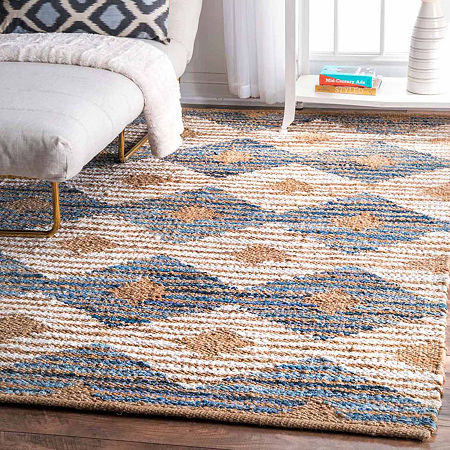 Click here for nuLoom Hand Braided Marla Denim And Jute DiamondsR... prices