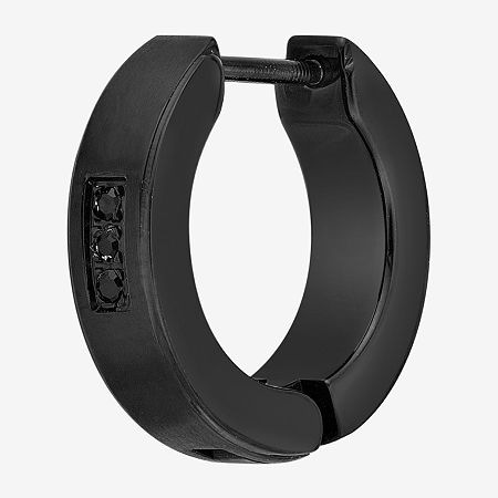 Click here for Mens Black Cubic Zirconia Stainless Steel 14mm Sin... prices