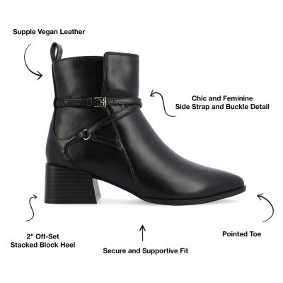 Journee Collection Womens Estelle Stacked Heel Booties - JCPenney