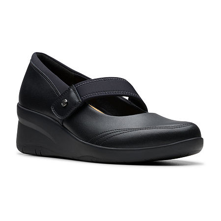 Clarks Womens Collection Suttyn May Shoes - Black Leather