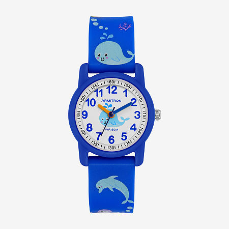 Armitron Kids Quartz Playtime Blue and White Whales Watch  30mm - Blue