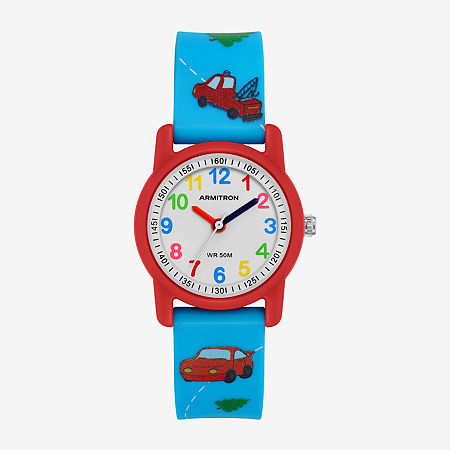 Armitron Kids Quartz Playtime Blue and Red Cars Watch  30mm - Light Blue  Red