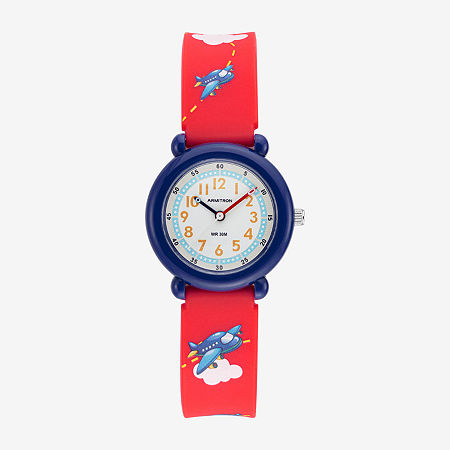 Armitron Kids Quartz Cream Big Red Airplane Watch  31mm - Red  Navy