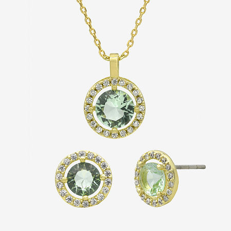 Click here for Sparkle Allure Womens Green Cubic Zirconia 14K Gol... prices