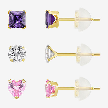 Click here for Womens Multi Color Cubic Zirconia 10K Gold Round 3... prices
