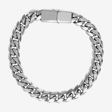 Click here for Mens Stainless Steel 9 Inch Curb Chain Bracelet  O... prices