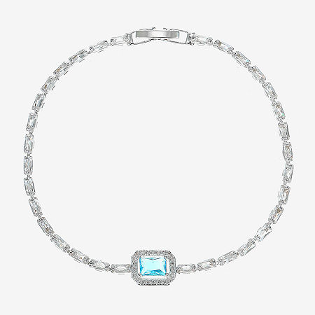 Click here for Sparkle Allure Womens Blue Cubic Zirconia Pure Sil... prices