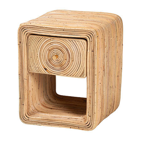 Rosina 1-Drawer Nightstand  One Size  Brown