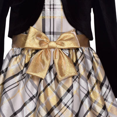 Bonnie Jean Toddler Girls Sleeveless 2-pc. Dress Set, Color: Gold ...