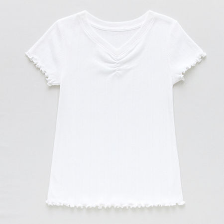 Click here for Thereabouts Rib Little & Big Kid Girls V Neck Shor... prices
