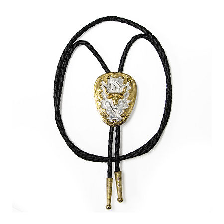 Click here for Western Express Long Horn On German Silver Tie  On... prices