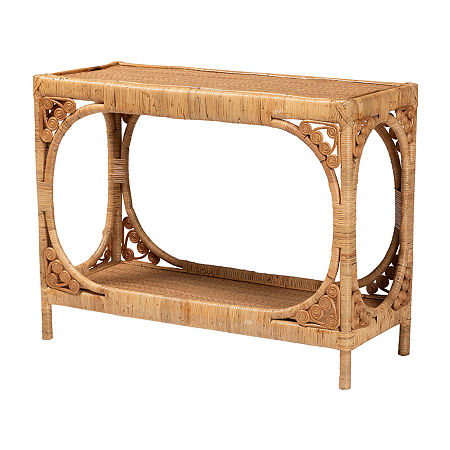 Click here for Ramona Rattan Console Table  One Size  White prices