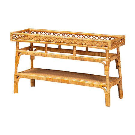 Click here for Savitri Rattan Console Table  One Size  White prices