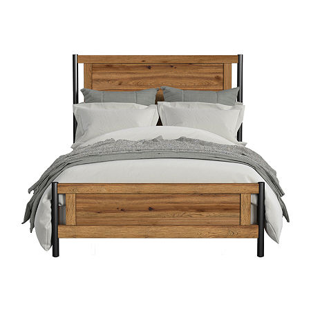 Click here for Norcross Queen Panel Bed in Hickory  One Size  Bro... prices