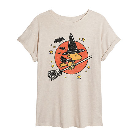 Click here for Womens Crew Neck Short Sleeve Peanuts Graphic T-Sh... prices