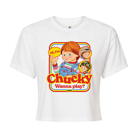 Click here for Womens Crew Neck Short Sleeve Chucky Graphic T-Shi... prices
