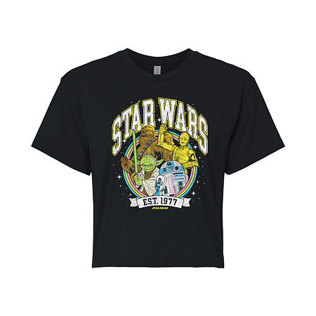 Click here for Womens Crew Neck Short Sleeve Star Wars Graphic T-... prices