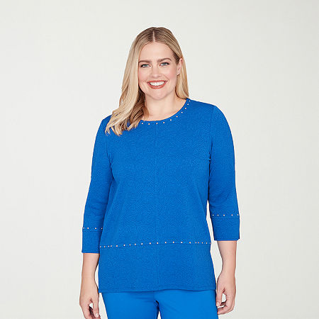 Click here for Alfred Dunner Barcelona Womens Round Neck 3/4 Slee... prices