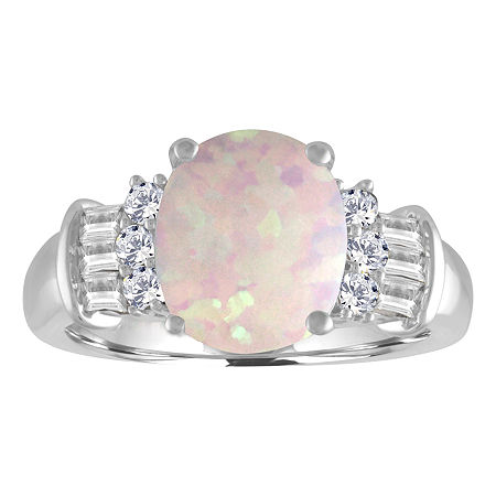 Click here for Womens Lab-Created Opal & Lab-Created White Sapphi... prices