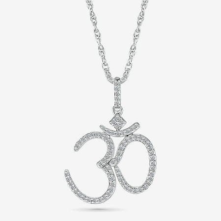 Click here for Ohm Symbol Womens 1/4 CT. T.W. Natural White Diamo... prices
