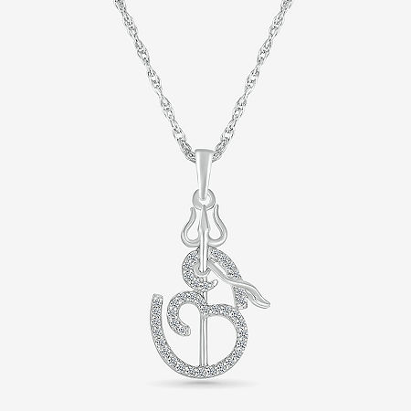 Click here for Ohm Symbol Womens 1/5 CT. Natural White Diamond 14... prices