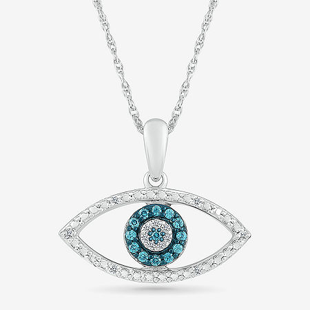 Click here for Womens 1/10 CT. T.W. Natural Blue Diamond 14K Whit... prices