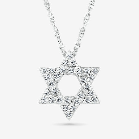 Click here for Star Of David Womens 1/6 CT. T.W. Natural White Di... prices