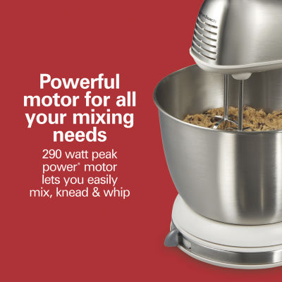 Hamilton Beach Classic Hand Stand Mixer with 4 Qt Stainless Steel Bowl ...