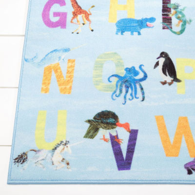 Eric Carle Elementary Alphabet Print Loomed Rectangular Indoor Accent ...