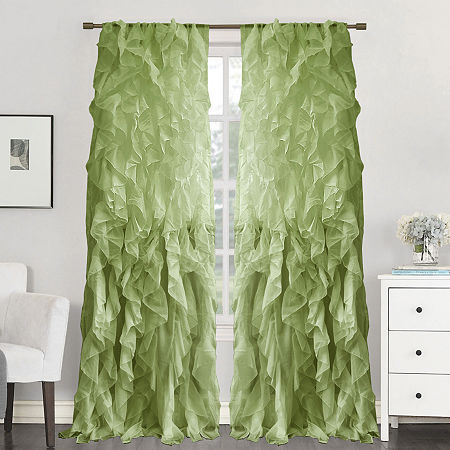 Click here for Sweet Home Collection Ruffled Rod Pocket Sheer Sin... prices