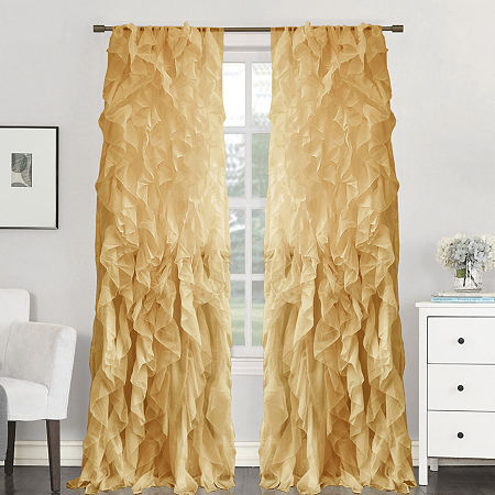 Click here for Sweet Home Collection Ruffled Rod Pocket Sheer Sin... prices