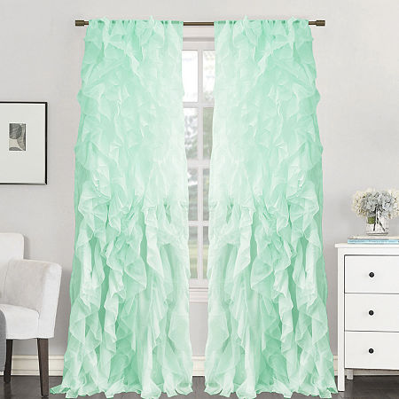Click here for Sweet Home Collection Ruffled Rod Pocket Sheer Sin... prices
