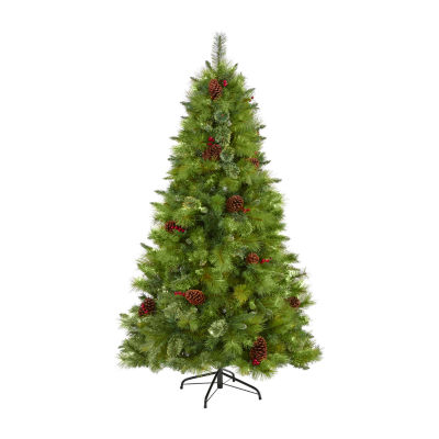 Nearly Natural Montana Mixed Faux Pine Christmas Tree, Color: Green ...