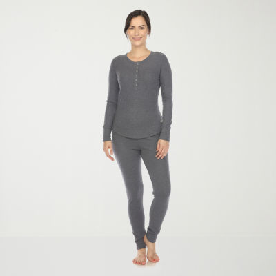 White Mark Womens Long Sleeve 2-pc. Pajama Sets - JCPenney