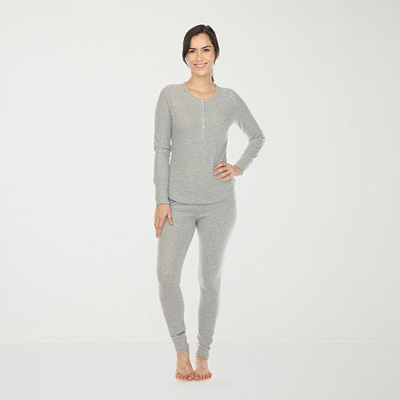 Click here for White Mark Womens Long Sleeve 2-pc. Pajama Sets  L... prices