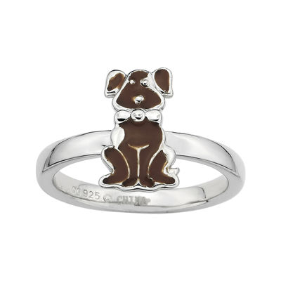 Personally Stackable Sterling Silver Dog Ring - JCPenney