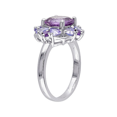 Click here for Genuine Amethyst and Tanzanite Sterling Silver Rin... prices