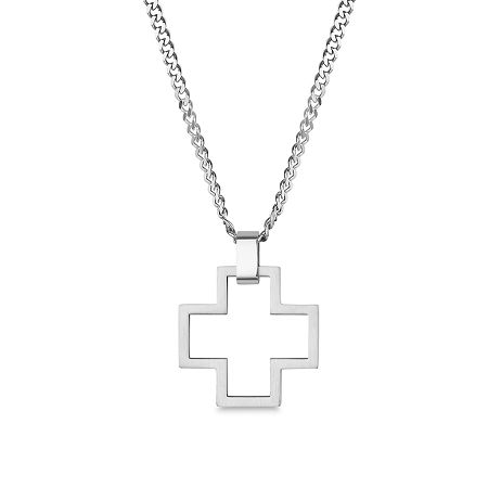 Click here for Mens Stainless Steel Cross 24 Inch Pendant Necklac... prices