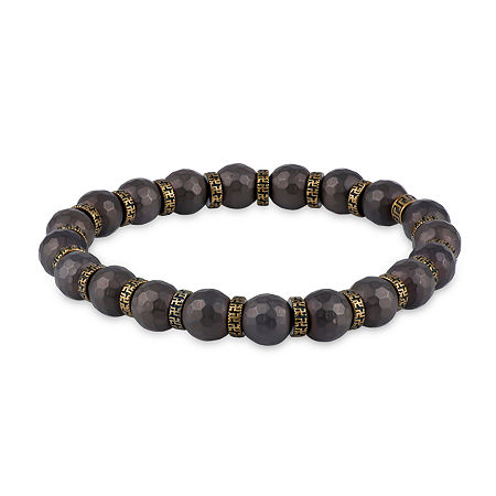 Click here for Mens Brown Hematite Stainless Steel Beaded Bracele... prices