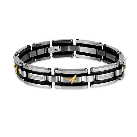 Click here for Mens Stainless Steel Solid 8 1/2 Inch Link Bracele... prices
