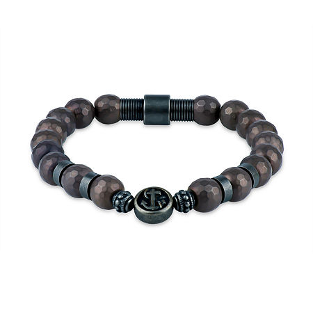 Click here for Mens Stainless Steel Beaded Bracelet  One Size prices