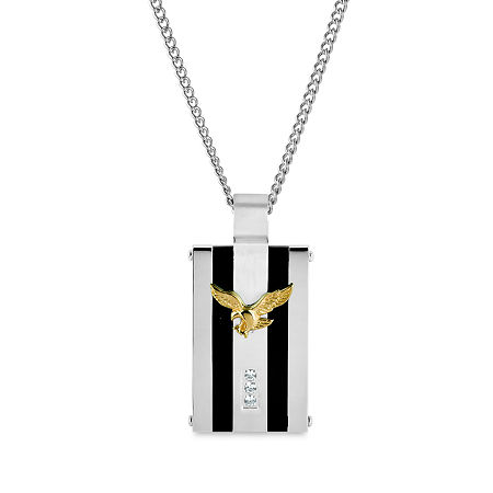 Click here for Mens White Cubic Zirconia Stainless Steel Dog Tag... prices