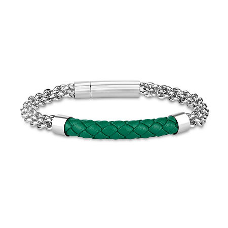 Click here for Mens Stainless Steel Solid 8 1/2 Inch Link Bracele... prices