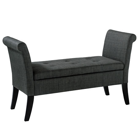 Click here for Corliving Antonio With Scrolled Arms Linen Bench... prices